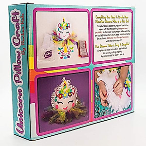 Ruckus Kids Unicorn Pillow Craft – DIY Cute Colorful Fleece Knot Pillow Kit – No-Sew Easy-to-Make Arts and Craft Kit for Kids– Unicorn Bedroom Decor