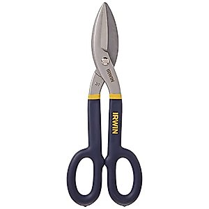 IRWIN Tin Snip, Flat Blade, 12-inch (22012) , Blue