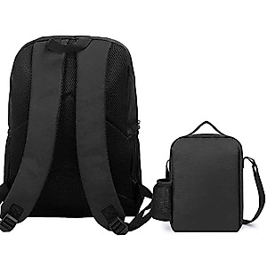 Zqiyhre Ab-by Hat_Cher Backpack 3 PCS Set, 3D Print Anime Hiking Laptop Backpack Pen Case Lunch Bag for Students