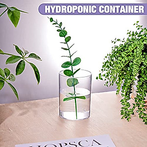 NiOffice Stylish Clear Acrylic Desk Organizer Pen and Pencil Holders Set of 3, Round Makeup Brush Storage Perfect for Home, School and Office Supplies