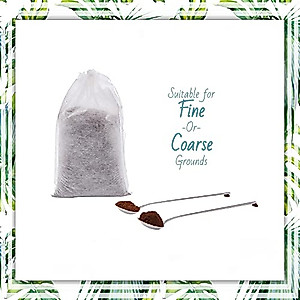 No Mess Cold Brew Bags, 60PCS Cold Brew Coffee Filters 6”x 10” Disposable French Press Filter Bags Fine Mesh Brewing Bags with Drawstring for Iced Coffee Maker Hot Tea in Mason Jar or Pitcher