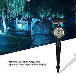 PBOHUZ Garden Light-Solar Powered 7W LED Ground Light Outdoor Lawn Lamp for Home Garden Illumination