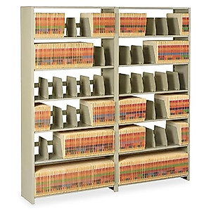 Tennsco 48 by 12 by 88-Inch Snap-Together Open Shelving Steel 7-Shelf Closed Starter Set, Sand