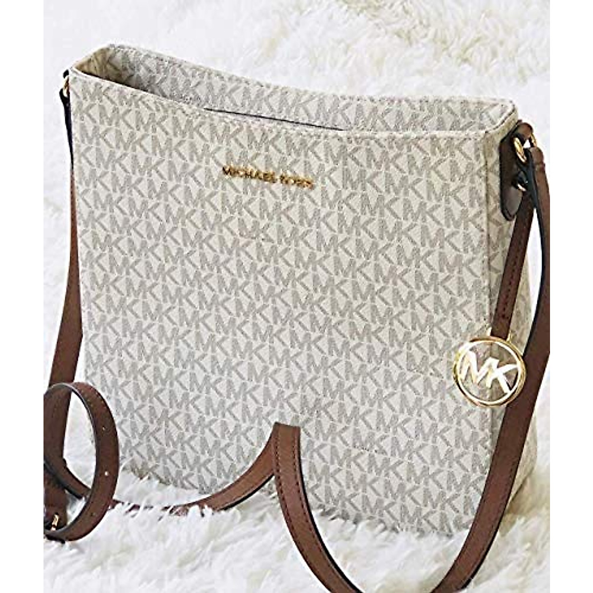 Michael Kors Jet Set Travel Large Messenger Bag (Vanilla 2019)