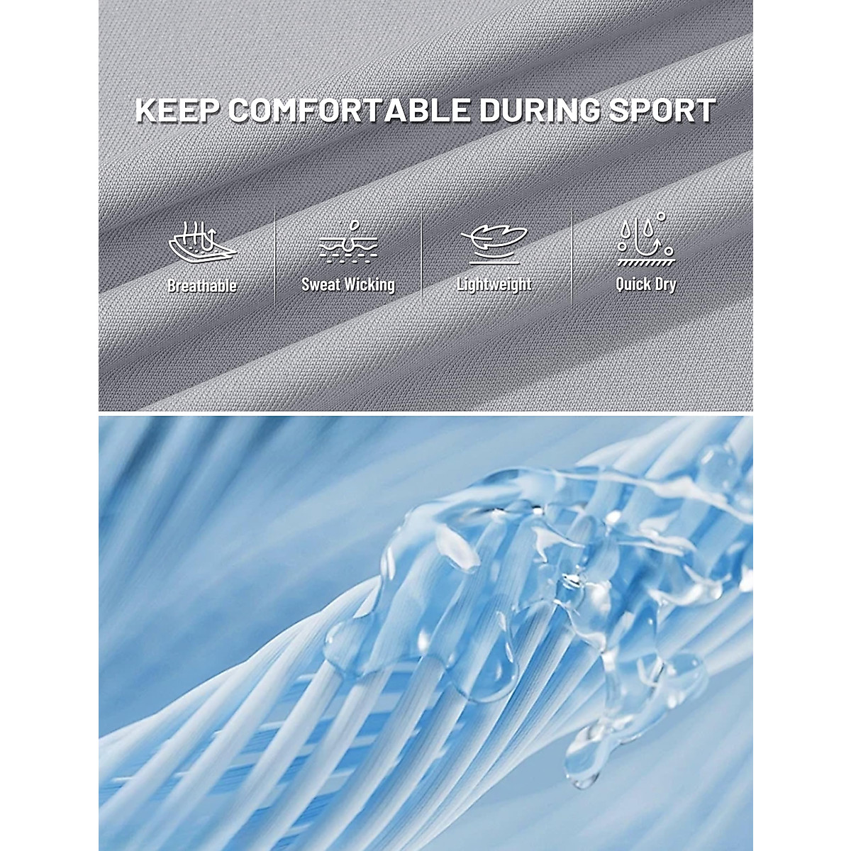 TACVASEN Womens Short Sleeve Shirts Athletic Workout Tops UPF 50+ Rash Guard Running Crew Neck Summer T-Shirts Light Grey M