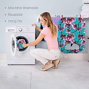 BeeGreen 10 Pack Washable Floral Grocery Bags & 12 Pack 50LBS Foldable Fashion Bags Geometry Printing Machine Washable Durable Xlarge Lightweight for Shopper Camp Travel Outdoor Home