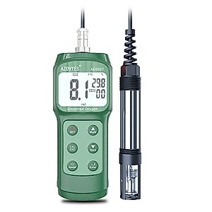 Portable Dissolved Oxygen Meter，Upgrade Temperature, Salinity and Altitude Triple Compensation，Handheld Water Quality Monitor