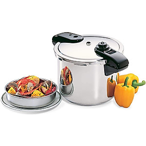 Presto 8-Quart Stainless Steel Pressure Cooker, Silver