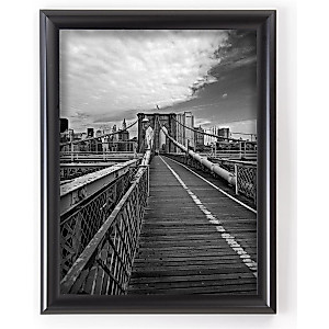 Displays2go Wall Mount Poster Frame and Hooks for Portrait or Landscape Graphics, 18 by 24-Inch, Black