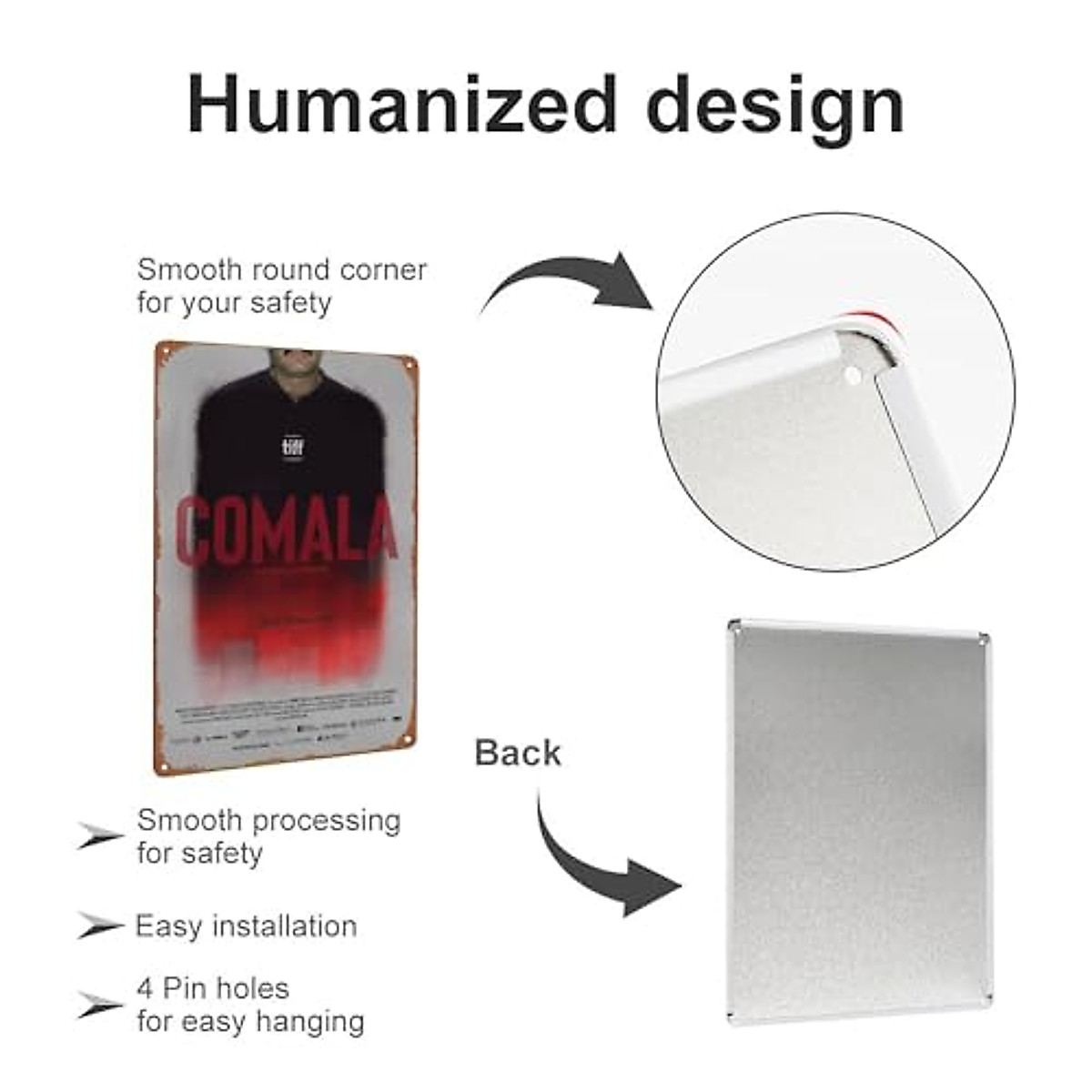 Comala posters Tin Sign Cafe bar Home Wall Art Decoration Retro Metal Tin Sign 8x12 inch