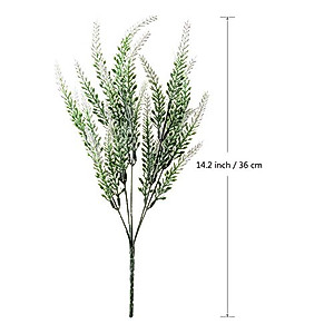 TYEERDEC Artificial Flowers 6 Bundles Lavender Bouquet for Wedding Home Office Decoration - White