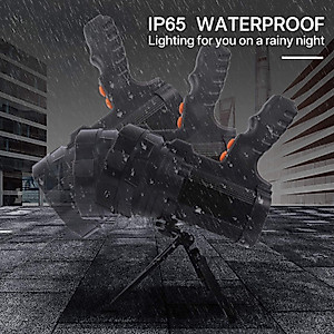 Rechargeable Spotlight, 10000 Lumens Led Spot Lights, Super Bright Handheld Flashlight with 10000mAh Power Bank&Warning Lamp, IP65 Waterproof Outdoor Searchlight Camping Hunting