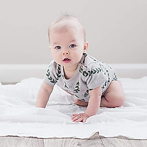 Natemia Muslin Swaddle Blankets | Large 47 x 47 inches (2 Pack)| Lightweight and Breathable Bamboo Baby Swaddle Wrap | Great