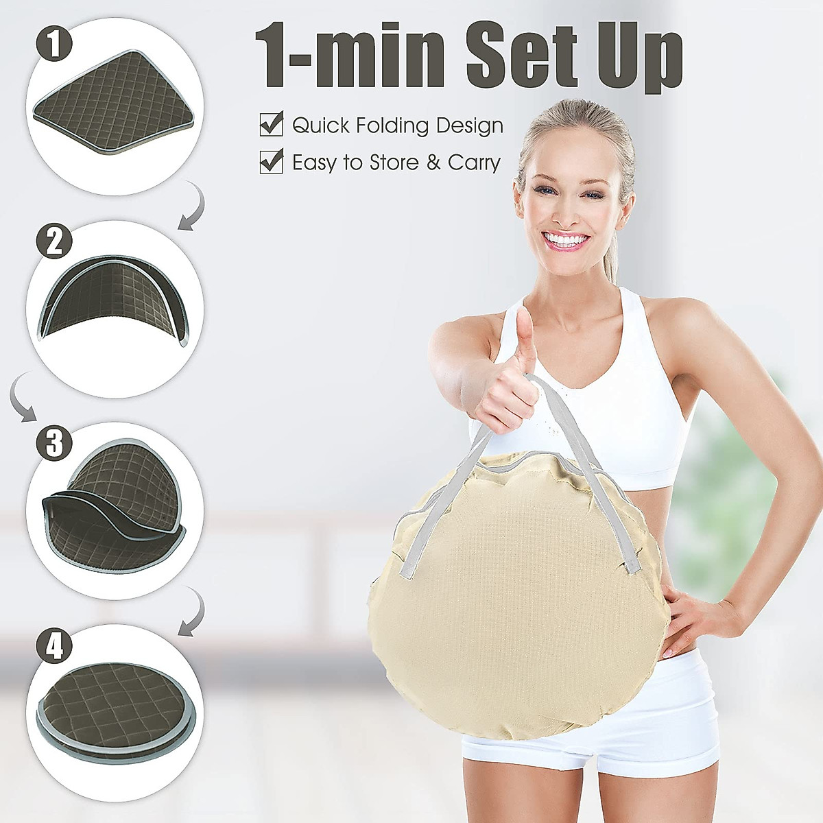 COSTWAY Portable Steam Sauna, Remote Control, 3L Steamer, Foldable Sauna Spa with 9 Temperature and 90 Mins Timer, Atomization, Personal Sauna Hat Tent for Detox Relaxation (Grey)