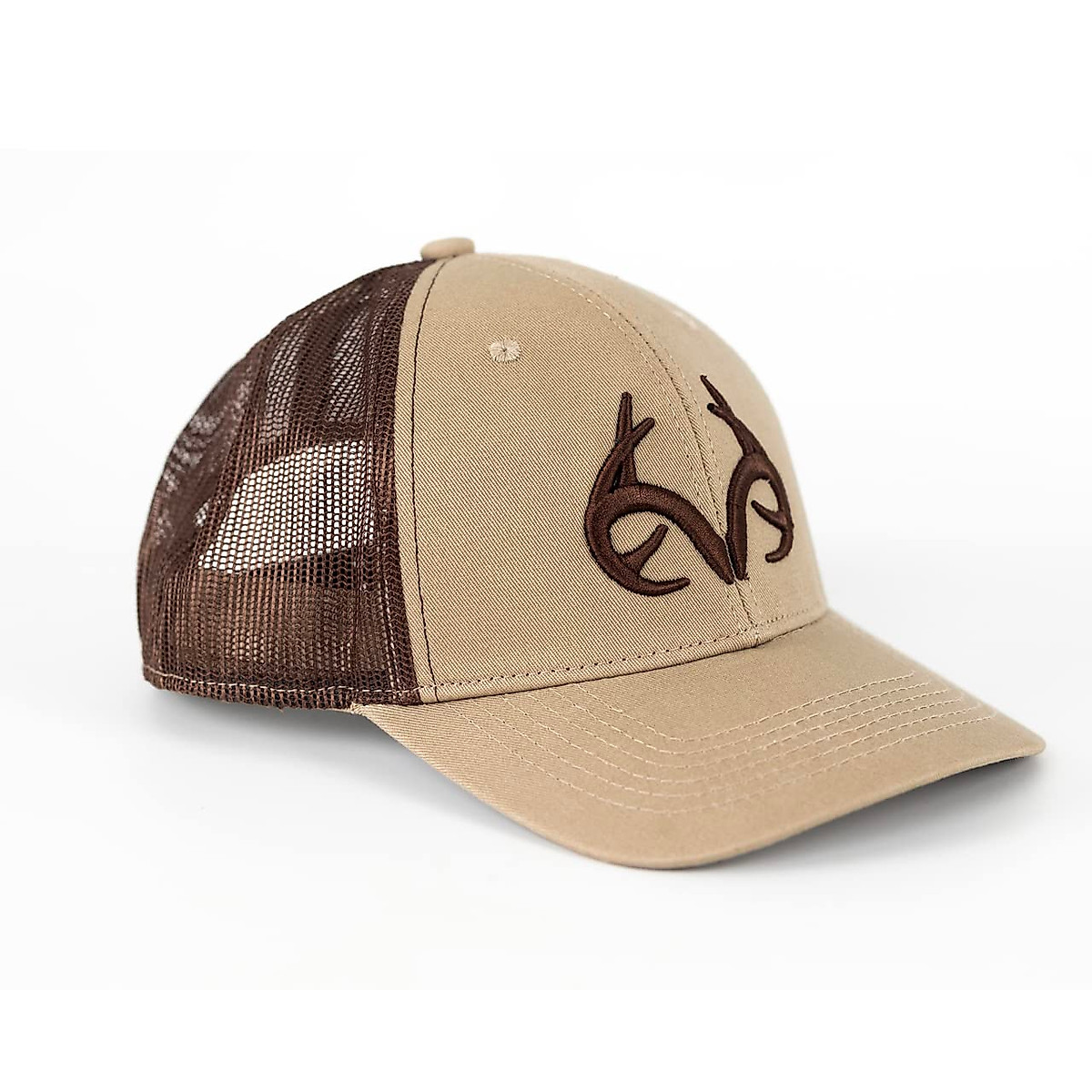 Realtree Camo Trucker Baseball Cap Hats for Hunting, Fishing, Hiking and Outdoors (Max-7 Logo)
