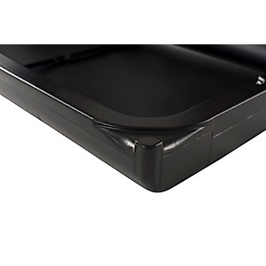 Foundations 200-EH-02 Ultra Horizontal Wall Mounted Baby Changing Station, Polyethylene with Heavy Duty Stainless Steel Hinge, Built-in Liner Dispenser, Two Bag Hooks - Black