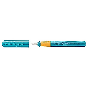 Pelikan Pelikano Jr. Fountain Pen, Right-Handed, Medium Nib, Turquoise, 1 Pen (924886)