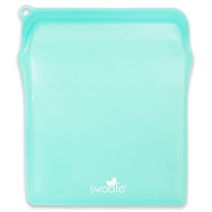 SWOOFE Reusable Silicone Food Bag | Half Gallon 66 Oz (Sea) | Eco-Friendly | Plastic Free Large Storage Bag | Great for Cooking, Sous Vide, or Freezer use | Leakproof, Dishwasher-Safe.