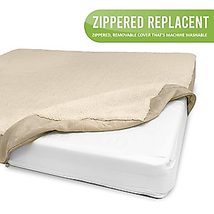 Universal Replacement Washable Large Dog Bed Cover - 36 x 28 x 4 inches - Compatible with Many Orthopedic Memory Foam Dog Bed