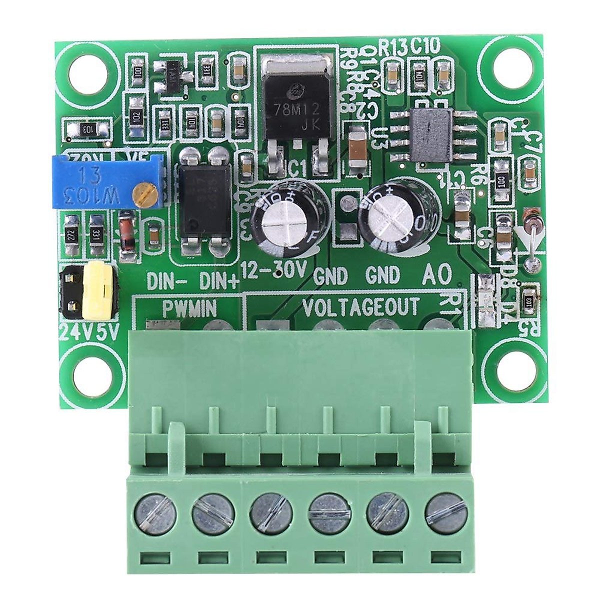 Frequency to Voltage Converter Module,PWM to Voltage Module,Frequency Converter,1-3KHZ 0-10V PWM Signal to Voltage Converter Module Digital Analog Board