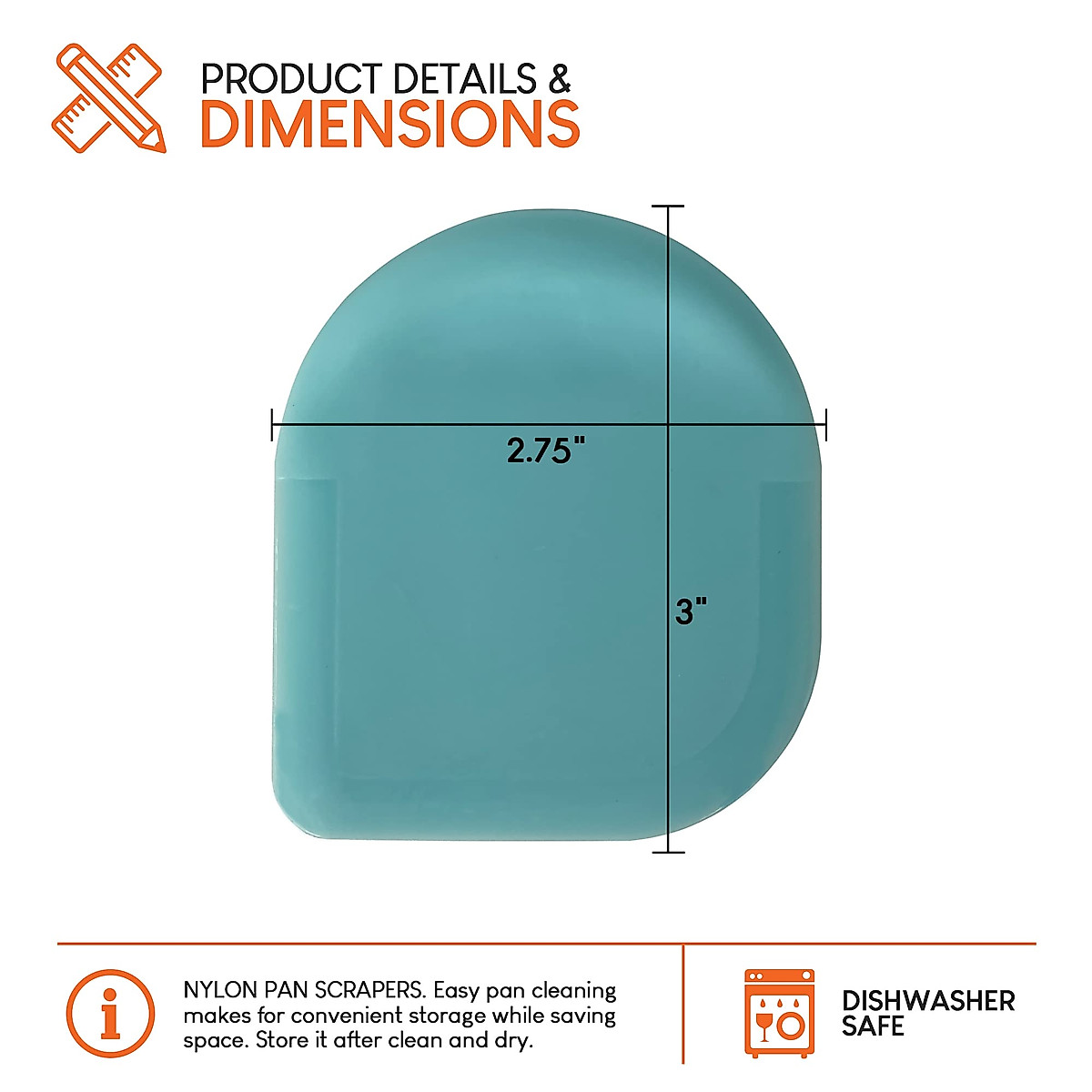 Cast Iron Scraper Tool Kitchen Plastic Cleaning Food Pan Pot Bowl Dish Griddle Grill Exultimate