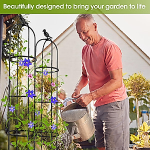 Garden Trellis for Climbing Plants Outdoor, 6ft Tall Plant Trellis Support for Potted Plants Climbing Vine Rose Clematis Vegetable Cucumber Trellis, Garden Obelisk Trellis