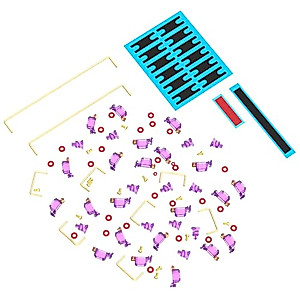 DUROCK Stabilizers V2, Screw in Stabilizers with 2u 6.25u 7u Wires, PCB Mount Keyboard Stabilizers for Mechanical Keyboards (V2 Purple 100% Kit)