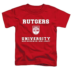 Rutgers University Official Basketball Unisex Toddler T Shirt, Red, Large (4T)