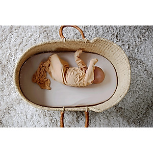 Marlowe & Co Viscose from Bamboo Fitted Bassinet Sheet for Baby Boy and Girl (Natural)