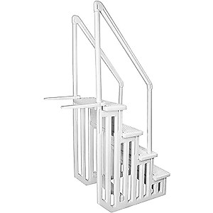 XtremepowerUS 32 Inch Safety Step Above Ground Swimming Pool Ladder /W Handle Slip Prevent