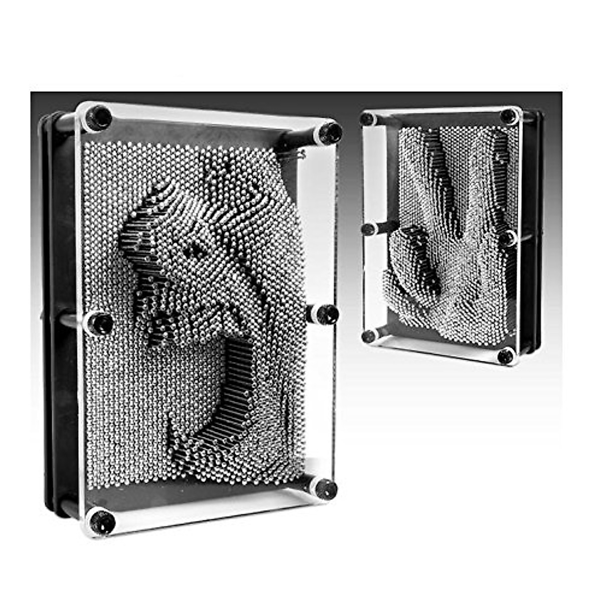 Yiyatoo 6 X 8 inch(Large) 3-Dimensional Pin Sculpture- Children & Adults - Classic Pin Art Toy Sculptures - Made of Plastic and Metal.