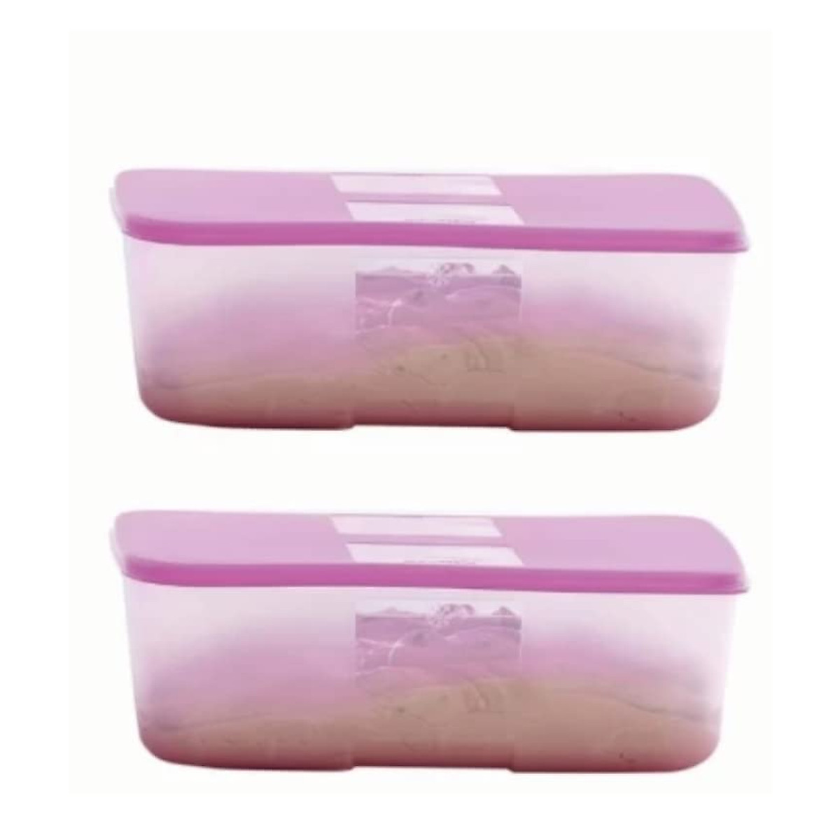 Tupperware Freezer Mate 2-Pack Rectangular Lidded Box, 1L, Clear, BPA Free, Freezer Safe, Leak Proof, Minimalist Style
