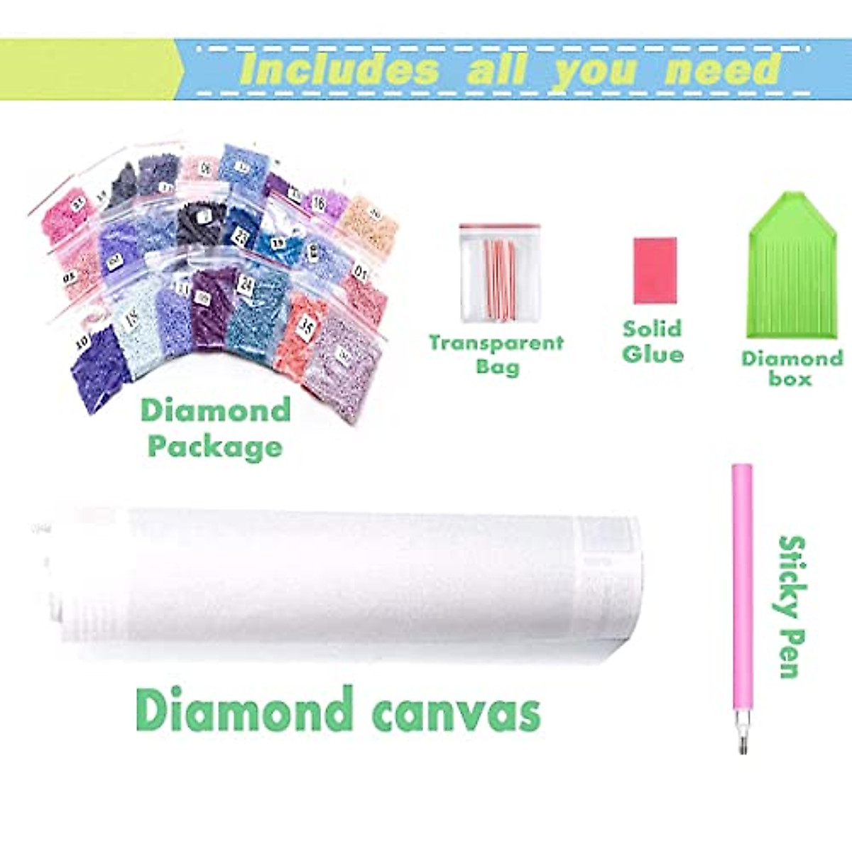 HSENJT DIY 5D Diamond Craft Painting Kits Bird,Flowers Diamond Art for Adults Kids,Hummingbird Full Drill Diamond Arts Crafts for Wall Decor Gift Relaxation 12x16 Inch