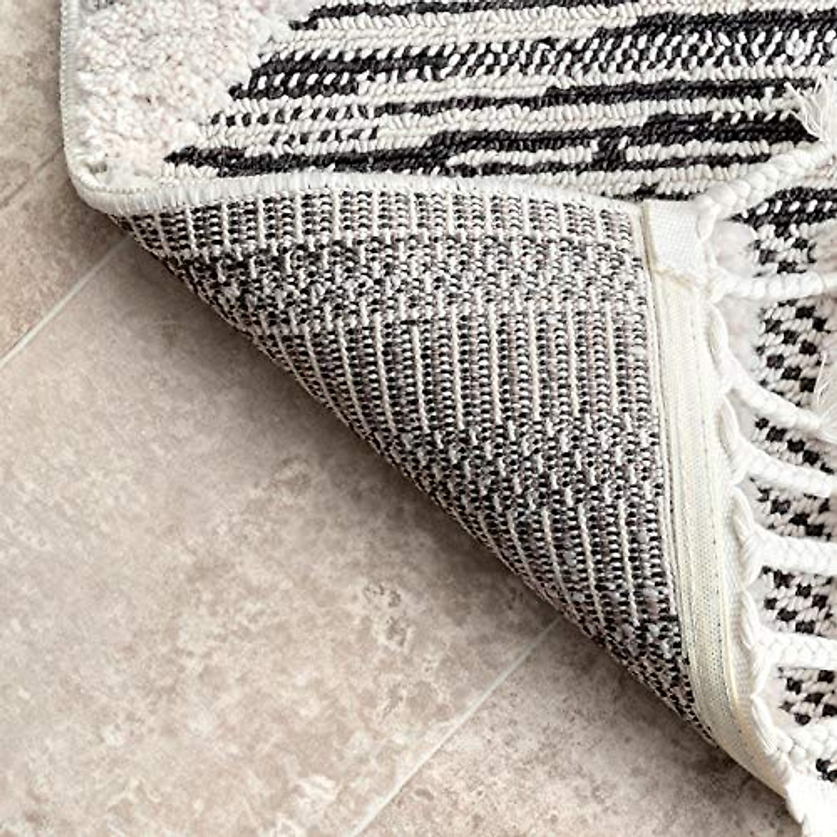 nuLOOM Theola Geometric High-Low Shag Area Rug, 4' x 6', Grey