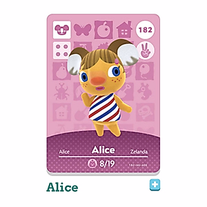 Nintendo Animal Crossing Happy Home Designer Amiibo Card Alice 182/200 USA Version