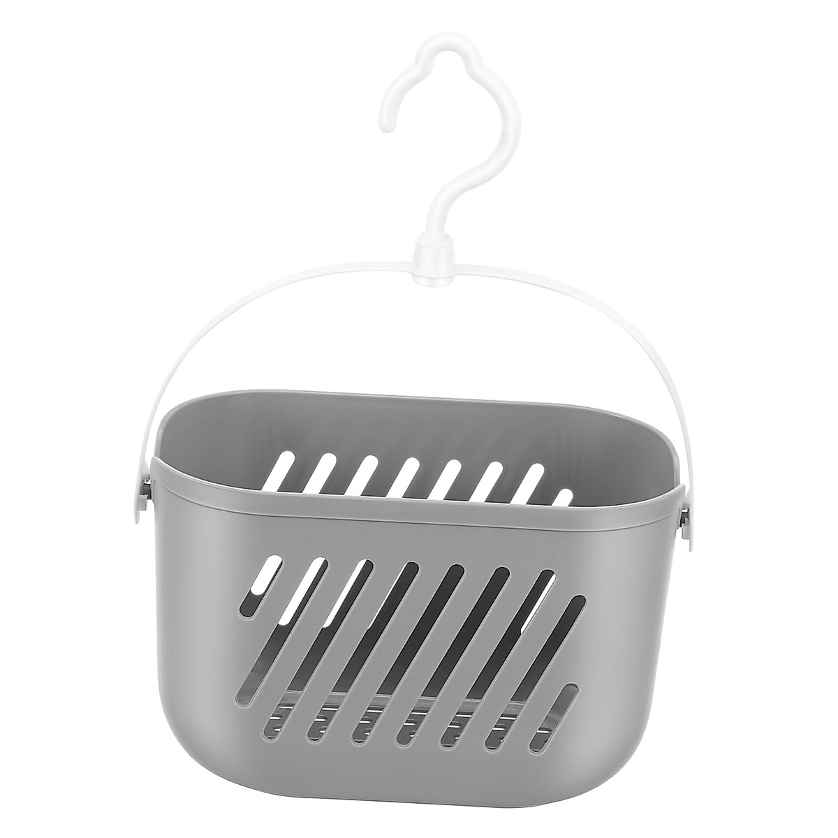 Ciieeo Plastic Hanging Shower Caddie Basket Kitchen Organizer Hanging Storage Basket with Hooks for Home Bathroom Kitchen Pantry Grey