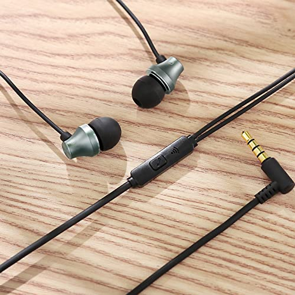 iRAG A101 Wired Earbuds Headphones Noise Isolating in-Ear Earphones with Microphone Remote with 3.5mm Plug in Audio Jack (Gun Metal)