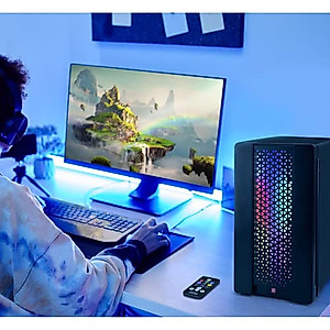 PERSONAL CHILLER 10L Mini Fridge with Colorful LED Lights, 10 Cans Cooler Beverage Refrigerator, Upgrade Color-changing RGB Lights Controlled by Remote