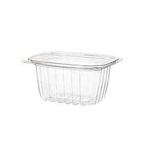 Eco-Products Clear Disposable Rectangular Deli Container with Lid, Eco-Friendly Compostable PLA Plastic Food Container, 16 oz, Case of 300