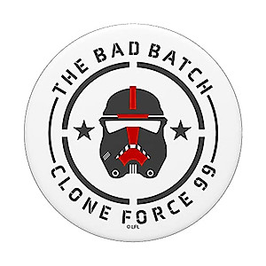 Star Wars: Bad Batch Clone Force 99 Helmet Red & Grey PopSockets Swappable PopGrip
