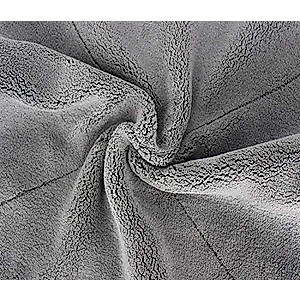 SCRUBIT Microfiber Drying Towel, Cleaning Cloths, Scratch-Free, Strong Water Absorption Drying Towel for Cars, SUVs, RVs, Trucks, and Boats Gifts (29.5 in. x 22 in.)-2PK (Gray)