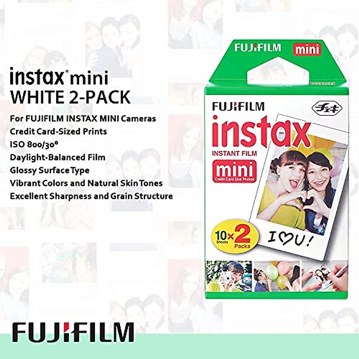 Fujifilm Instax Mini 12 Instant Film Camera (Pastel Blue), Fuji Instax Film Value Pack 30 Sheets, Protective Case, Instax Gift Bundle