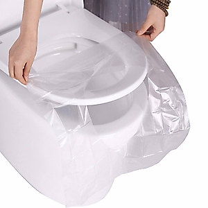linmin 50 pcs Portable Pregnant Woman Toilet seat Travel Hotel Toilet seat Cover, Household Hygiene WC Individual Packaging Toilet Seat Cover