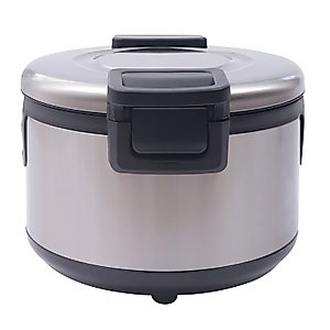 FXEIPOL Commercial Rice Warmer 20QT Electric Rice Warmer 68 ℃ or 72 ℃ Adjustable Temperature Rice Warmer with Handles Industrial Rice Warmer for Restaurants