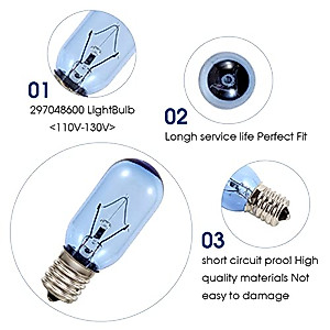 Txdiyifu T8 40W Refrigerator Light Bulb 241552802 297048600 Replacement for Whirlpool KitchenAid Electrolx Kenmore Frigidaire Light Bulb