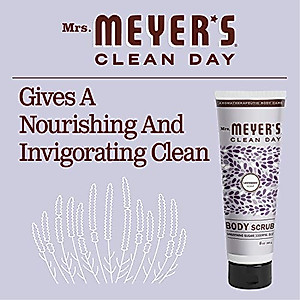 MRS. MEYER'S CLEAN DAY Exfoliating Body Scrub, Sugar Scrub that Leaves Skin Feeling Hydrated & Fresh, Made with Essential Oils, Lavender, 8 oz
