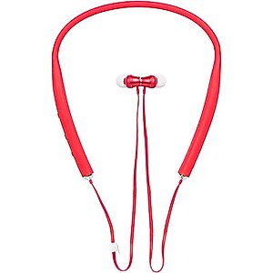 Toshiba Neckband Bluetooth Headphones | Wireless Bluetooth Earbuds | Bluetooth Neckband Headset w/Deep Base | 65FT Working Range | Water/Sweat Resistant | 8-10 Hours Music & Talk Time | RZE-BT600E(R)