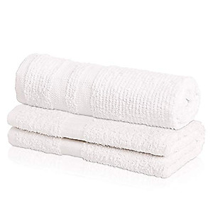 24 Pack Jmr Premium White Cotton Washcloths 12x12 Soft Absorbent Face Towels, Bath, Spa, Gym Use