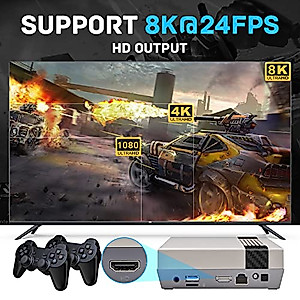 Kinhank Super Console Cube X3 Retro Game Consoles Built-in 100000+ Games, Android 9.0/Emuelec 4.5/CoreE System, S905X3 Chip, Compatible with DC/ARCADE, etc 8K UHD Output,2.4G/5G