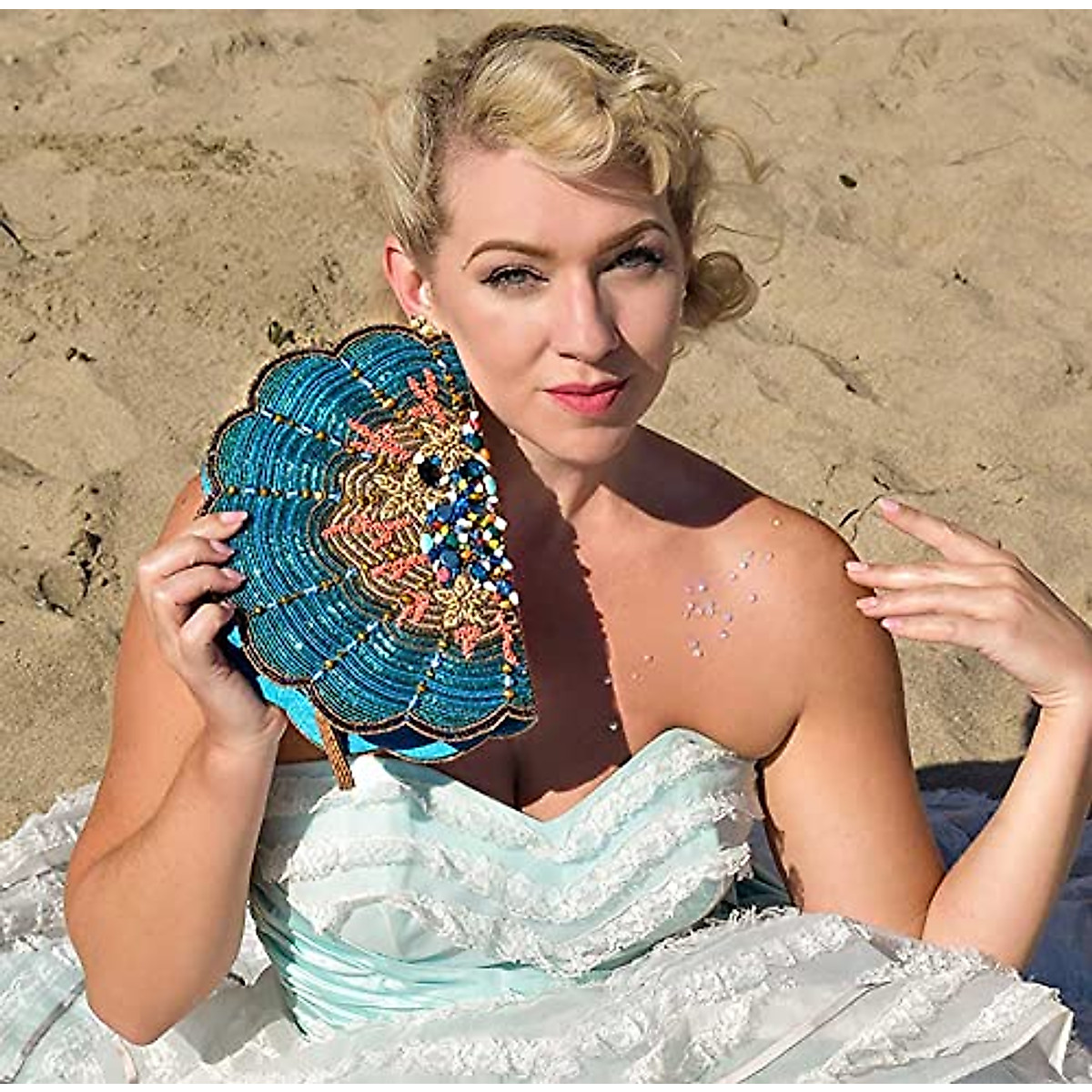 Mary Frances High Tide Crossody Handbag